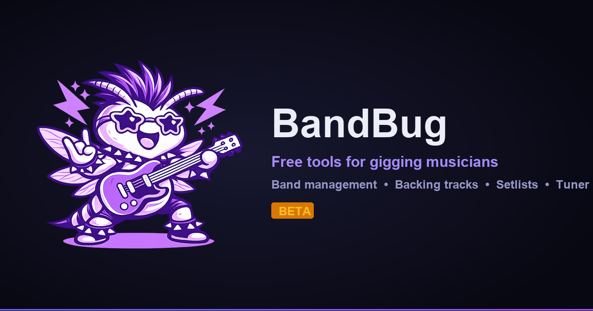 BandBug - Free Band Management App & Backing Track Builder